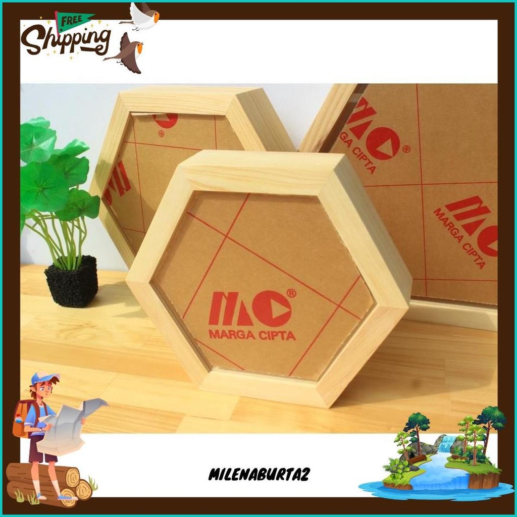 Jual Bingkai Mahar 3D Hexagonal Diameter 30Cm Termurah Banget | Shopee Indonesia