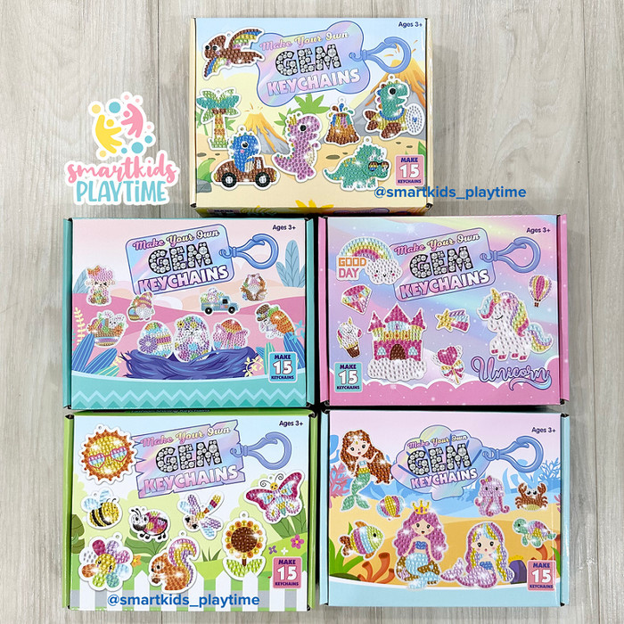 Jual Make Your Own Gem Keychains Kids Activity Mainan Edukasi Anak ...