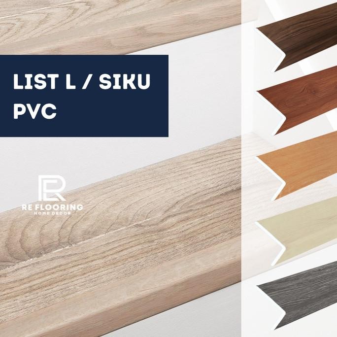 Jual tersedia list siku l pvc - lis step nosing tangga lantai vinyl spc ...