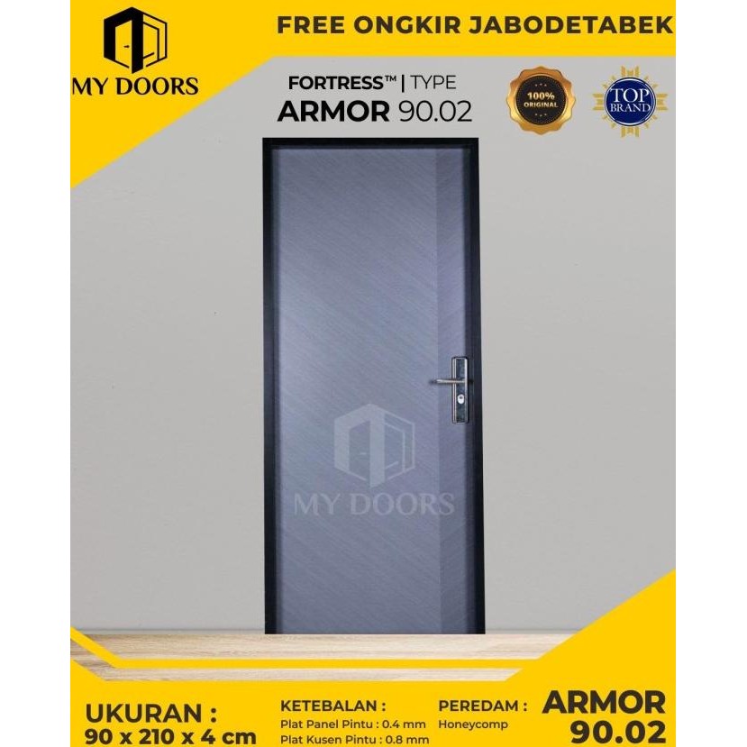 Jual Pintu Utama / Pintu Kamar Baja Fortress 90X210Cm Type Armor 90 ...
