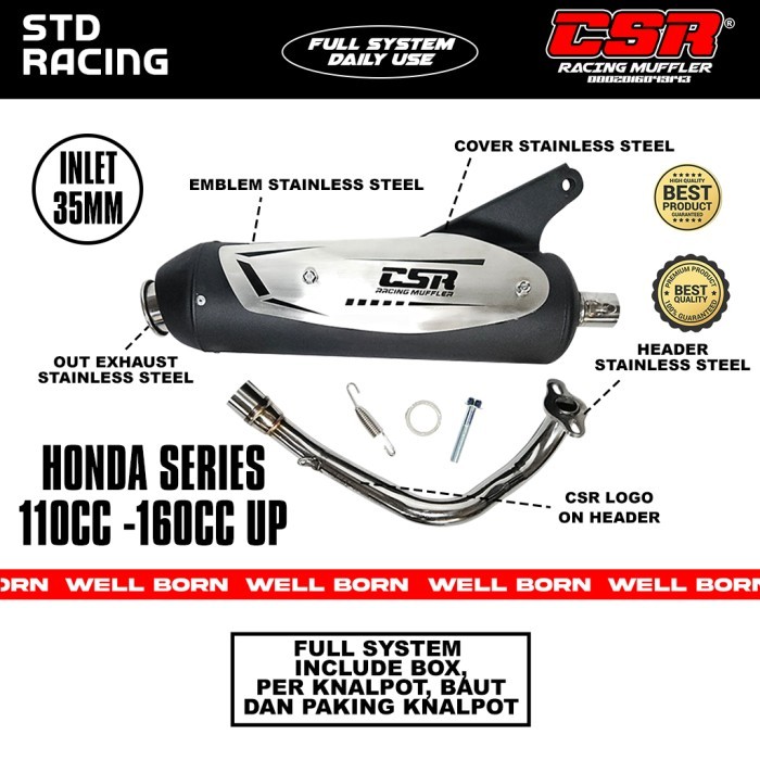 Jual Csr Racing Knalpot Standar Racing Full System Untuk Variasi Honda ...