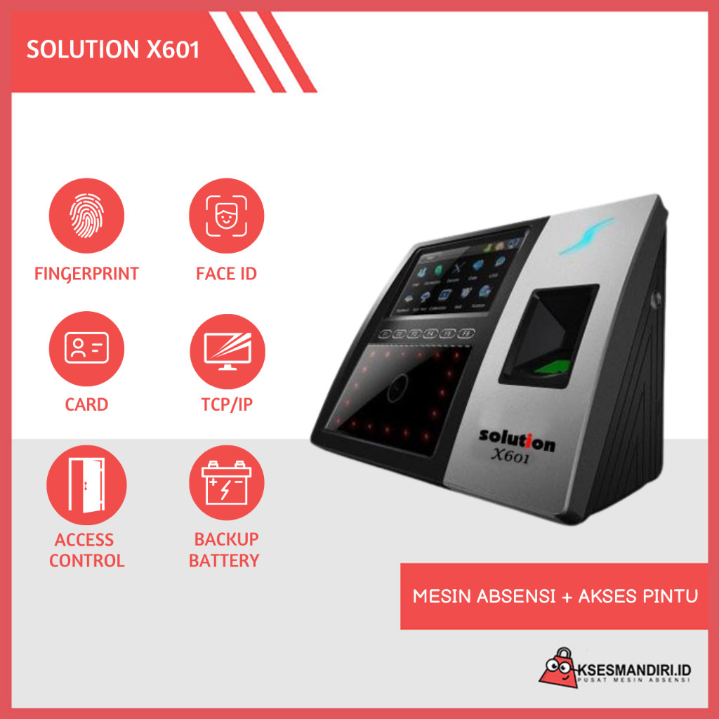 Jual Mesin Absensi Access Door Fingerprint Solution X601 | Shopee Indonesia