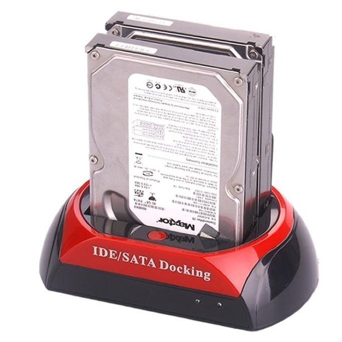 Jual IDE SATA DOCKING USB 2.0 DUAL SATA 2,5"/3,5" EXTERNAL SSD HDD ...