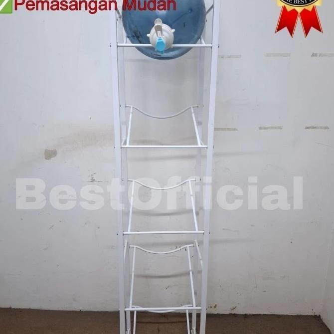Jual Promo Rak Galon Susun 5 Besi Tempat Penyimpanan Galon Tanpa Roda ...