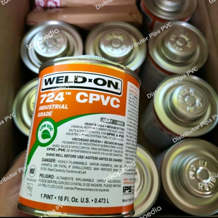 Jual SPECIAL Lem Pipa CPVC Weld On 724 Solvent Clement 0,473L CPVC Pipa ...