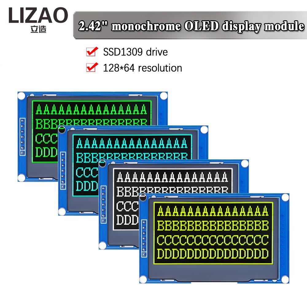 Jual WYU 2.4" 2.42 inch 128x64 OLED LCD Display Module SSD1309 12864 7 ...