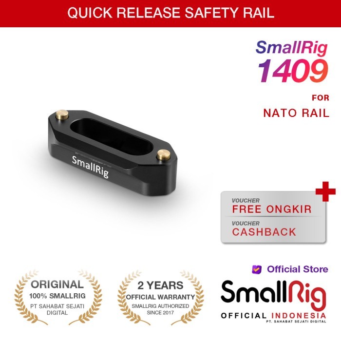 Jual Smallrig Quick Release Safety Rail 40Mm 4Cm Nato Rail 1409 ...