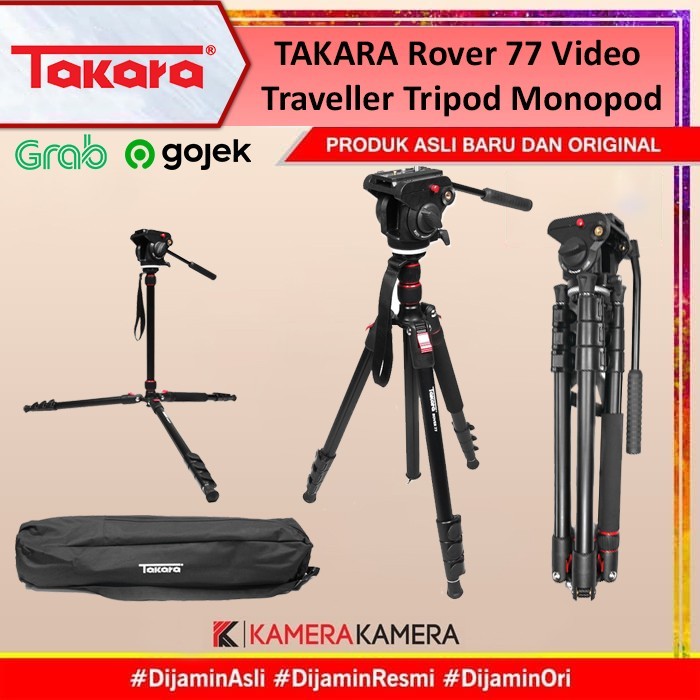 Jual Takara Rover 77 Tripod Monopod With Bag For Dslr-Mirrorless-Hp ...