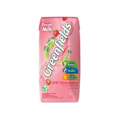 Jual Greenfields Strawberry Uht Milk 200Ml/Tp | Shopee Indonesia