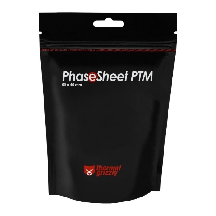 Jual Grizzly Thermal PhaseSheet PTM Phase Change Material 50x40MM - 0 ...