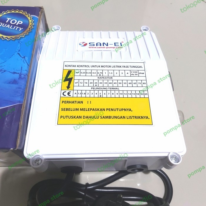 Jual Terhemat Control Box Panel 0.75 Hp/ Kontrol Box Pompa Satelit Submersible Sanei | Shopee ...