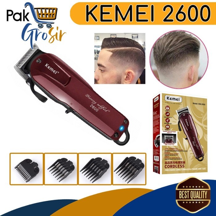 Jual Kemei Km 2600 Alat Mesin Cukur Potong Rambut Hair Clipper Cordless | Shopee Indonesia