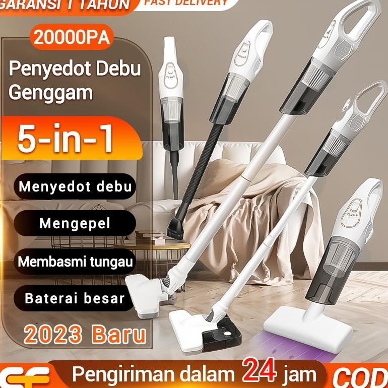 Jual Vacum Cleaner 5 IN 1 Penyedot Debu Portable Cordless Multifungsi / Alat Pel Lantai / Sapu ...