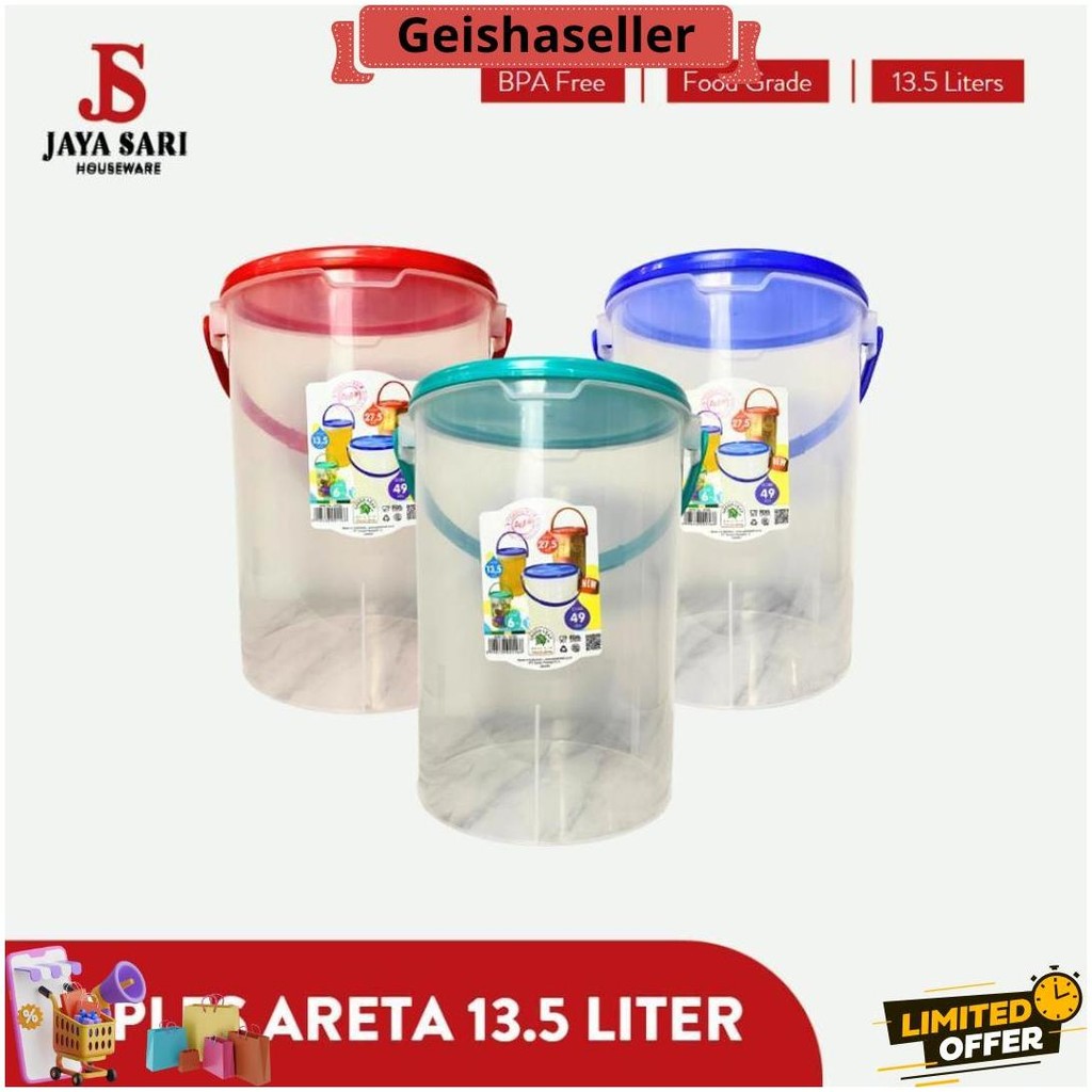 Jual Toples Bulat Areta Green Leaf 13,5 Liter 0156 / Toples Minuman ...