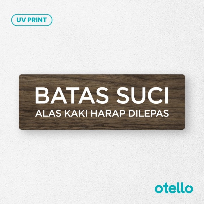 Jual Batas Suci Sign Board Kayu Print UV Signage Papan Label Mushola ...