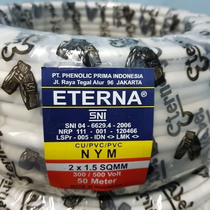 Jual Kabel Eterna Nym 2X1,5Mm Isi 50 Meter | Shopee Indonesia