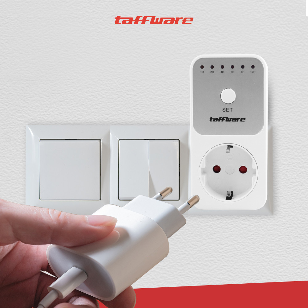 Jual Taffware Stop Kontak Programmable Timer Switch 6 Program 230V/16A ...