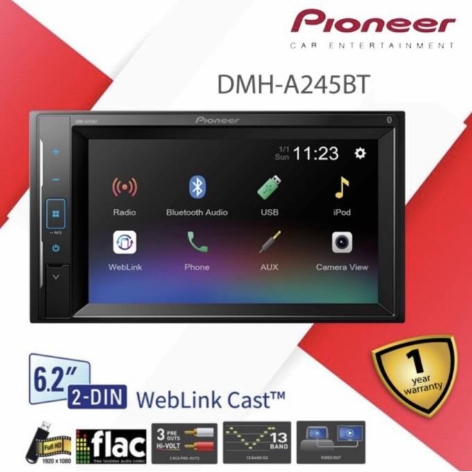 Jual Sale Pioneer Dmh-A245Bt Double Din Head Unit 6.2 Weblink Full Hd Original | Shopee Indonesia