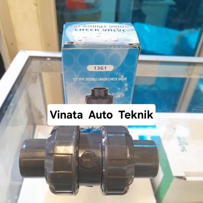 Jual Double Union Ball Check Valve Pvc 1/2" Inch Jis 10K Socket Dn 15 ...