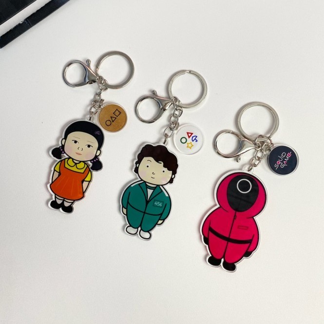 Jual Pendant Keychain Squid Game Netflix Merchandise Ganci Acrylic ...