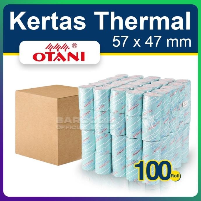 Jual Kertas Thermal Otani 57x47 mm - 57x47mm 1 Dus isi 100 Roll Struk ...