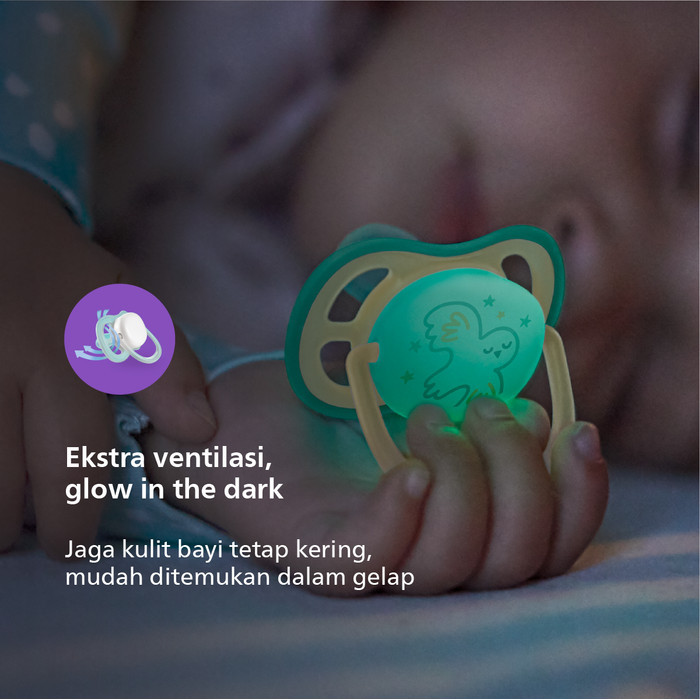 Jual Philips Avent Empeng Bayi / Soother Bayi Ultra Air Glow In The ...