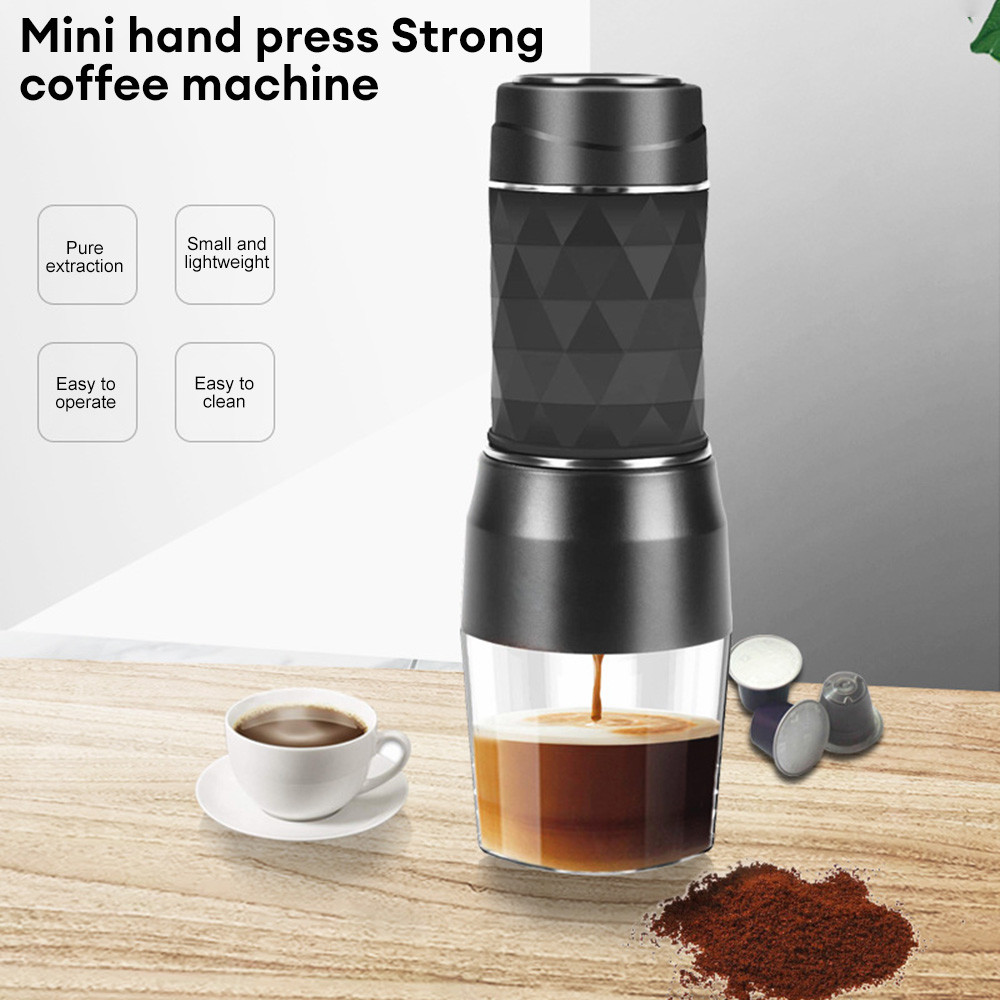 Jual BEST Portable Espresso Machine Hand Press Capsule Ground Coffee ...