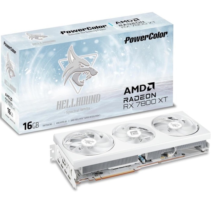 Jual POWERCOLOR AMD RADEON RX 7800 XT HELLHOUND 16GB GDDR6 - WHITE ...