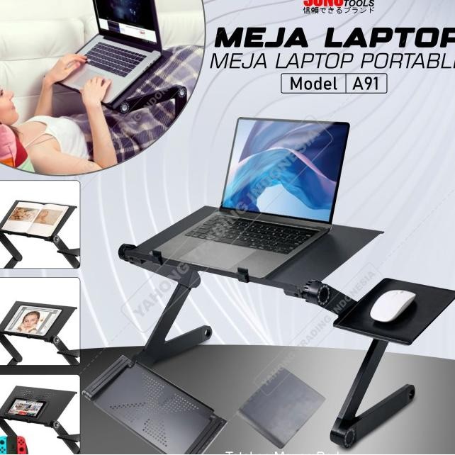 Jual Meja Laptop Lipat Portable Alunium With Mouepad | Shopee Indonesia