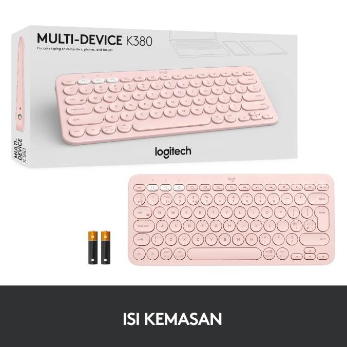 Jual BEBAS ONGKIR - Logitech K380 K 380 Keyboard Bluetooth Multi Device - Rose | Shopee Indonesia