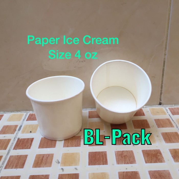 Jual Paper Ice Cream Cup 4Oz Polos Isi 50 Pcs | Shopee Indonesia
