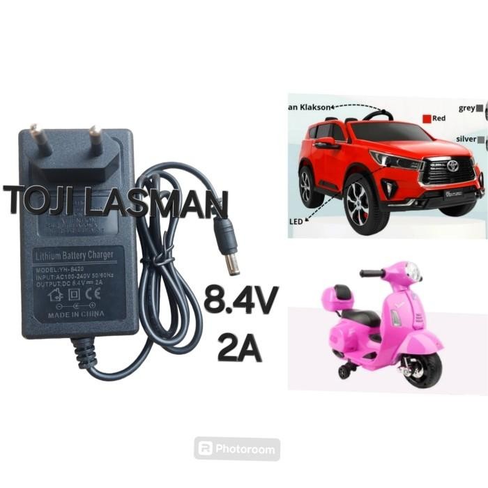 Jual ( CHARGER 8.4V 2A ) ADAPTOR COLOKAN STRUM CARGER CASH CASAN MAINAN ...