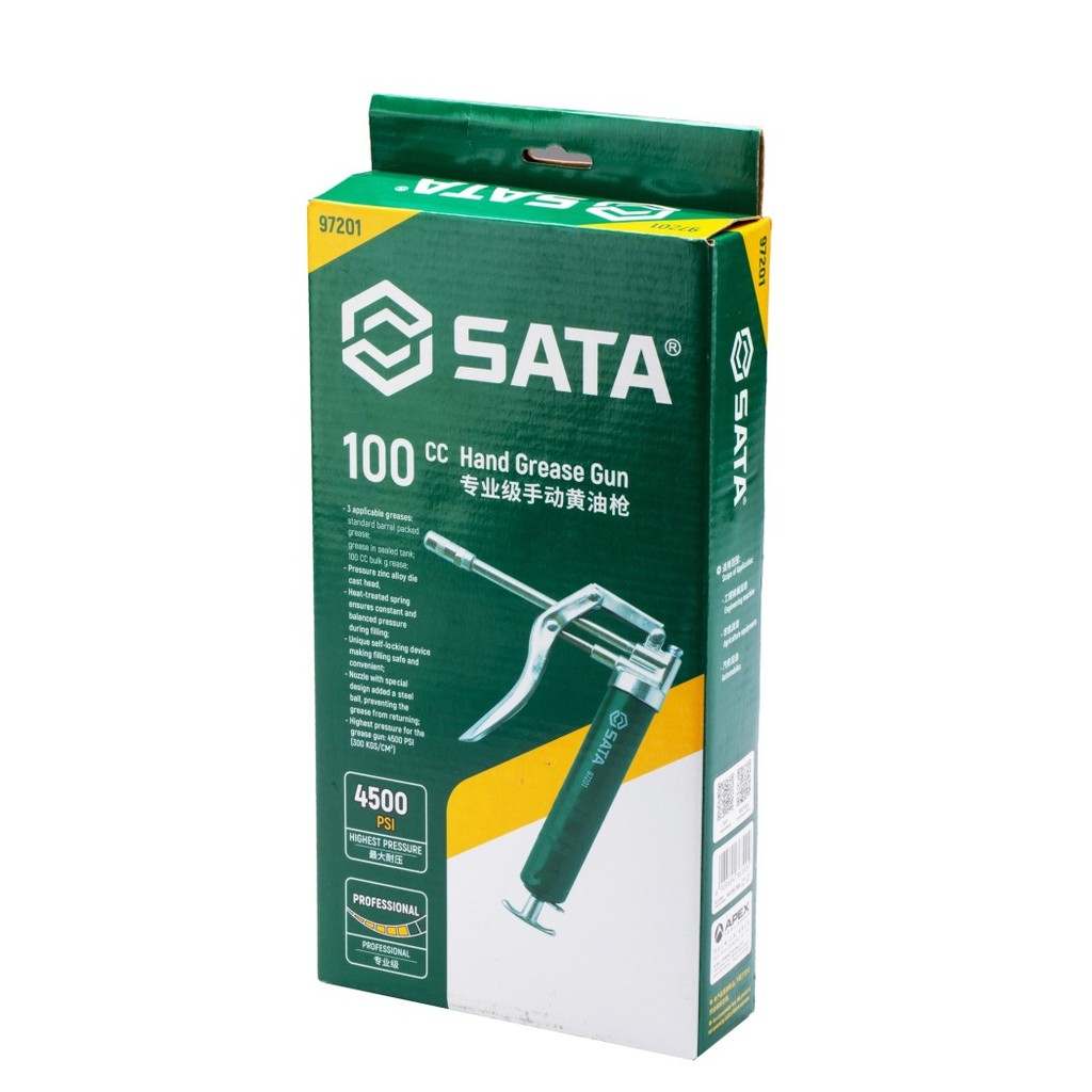 Jual SATA Pompa Gemuk 100cc Hand-Operated Pistol Grip Grease Gun 97201 ...