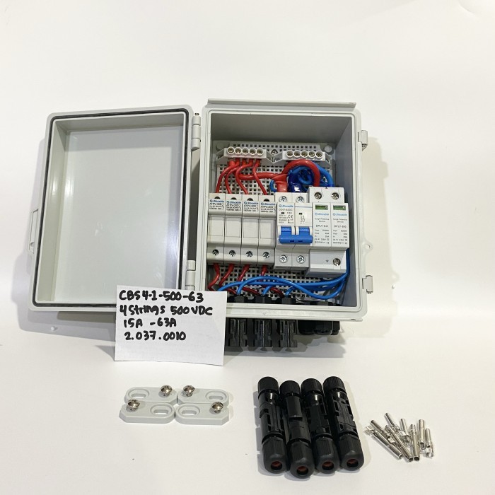 Jual Slocable PV Combiner Box 4 Strings 500VDC 15A Fuse DC Surge ...