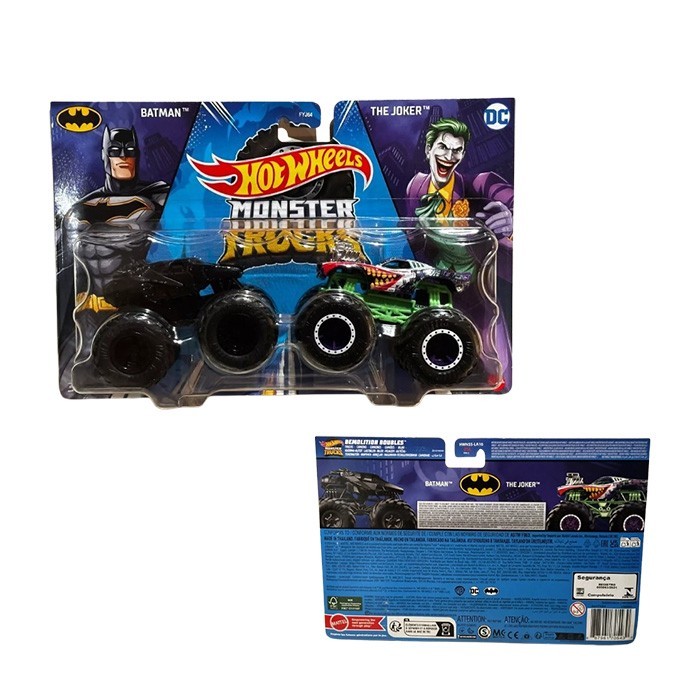 Jual HOT WHEELS MONSTER TRUCKS DOUBLE DEMOLITION BATMAN VS THE JOKER ...