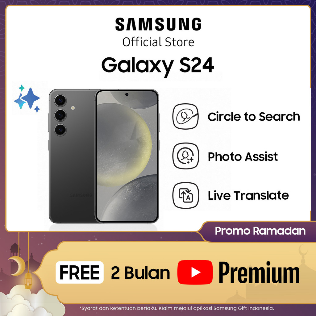 Jual Samsung Galaxy S24 8/256GB - Onyx Black, Smartphone AI, Handphone AI, Kamera 50MP, Layar ...