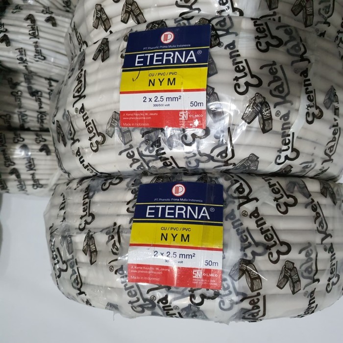 Jual Kabel Listrik 2x2.5 mm Eterna tunggal NYM 2 x 2.5 mm 50 meter | Shopee Indonesia