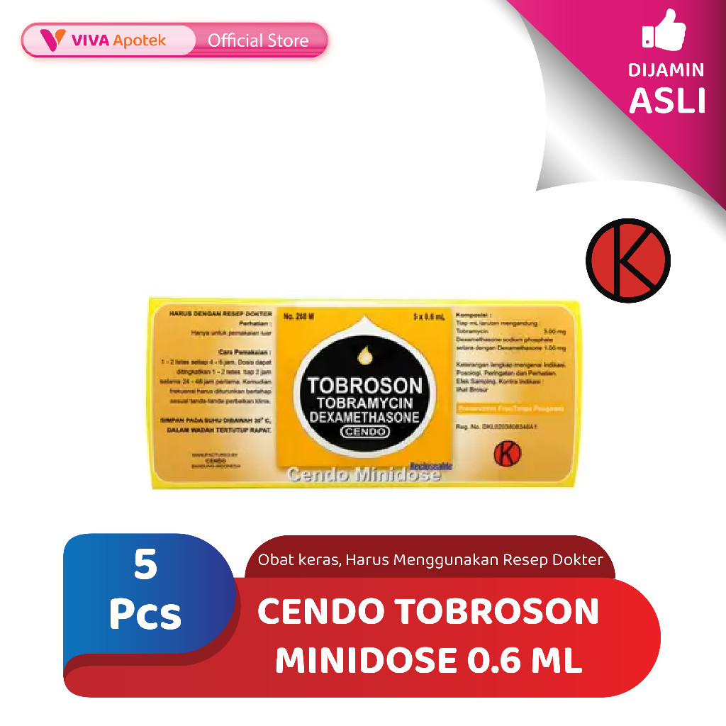 Jual Cendo Tobroson Minidose 0.6 Ml / Infeksi Peradangan Pada Mata (5 ...