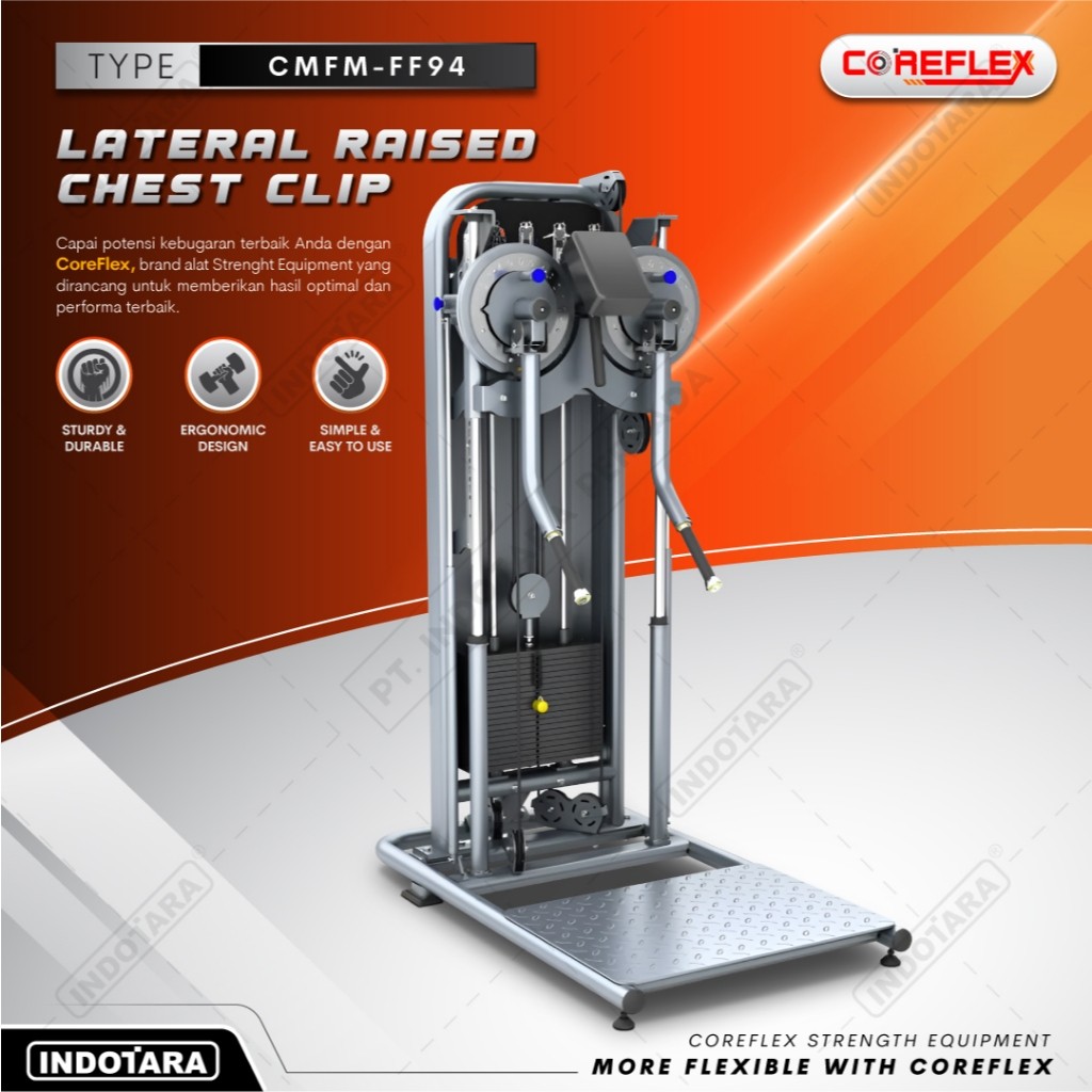 Jual Lateral Shoulder / Raise Chest Machine Alat Fitness Gym Coreflex CMFM-FF94 | Shopee Indonesia