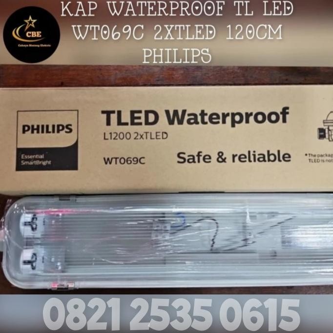 Jual Murah Kap Waterproof Tl Led Wt069C 2Xtled L1200 Philips ( Tanpa Lampu) | Shopee Indonesia