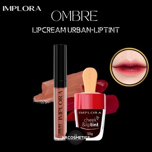 Jual TERMURAH IMPLORA PAKET OMBRE LIPTIN VAMPIR BLOOD + LIP CREAM DUSKY ...