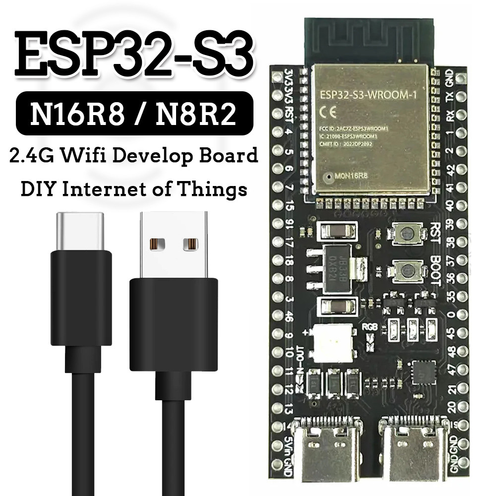 Jual JENNAIRA ESP32-S3 Development Board 2.4G Wifi Module for Arduino ESP IDF ESP32-S3-WROOM-1 ...