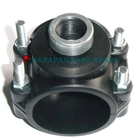 Jual Produk Baru!! Clamp Saddle HDPE 90mm x 1" inch / Klem Sadle Pipa HDPE | Shopee Indonesia