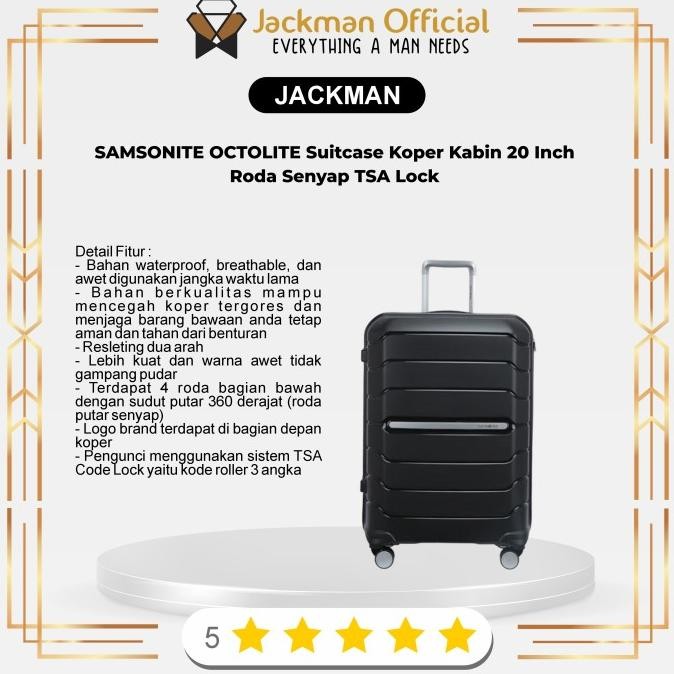 Jual Murah Samsonite Octolite Suitcase Koper Kabin 20 Inch Roda Senyap Tsa Lock | Shopee Indonesia