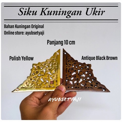 Jual My Siku Ukir Kuningan Antik 10Cm Ornamen Meja 10 Cm Lemari Pintu ...