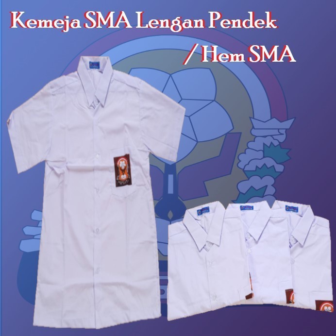 Jual Baju Sekolah SMA / Seragam Sekolah SMA Lengan Pendek ( MERK ...