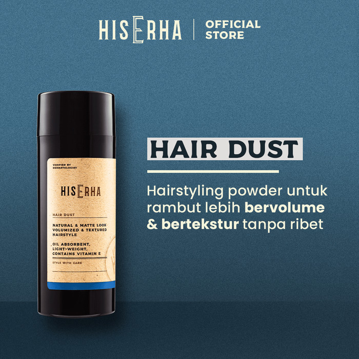 Jual HISERHA Hair Dust 12g - Hairstyling powder dengan hasil rambut ...
