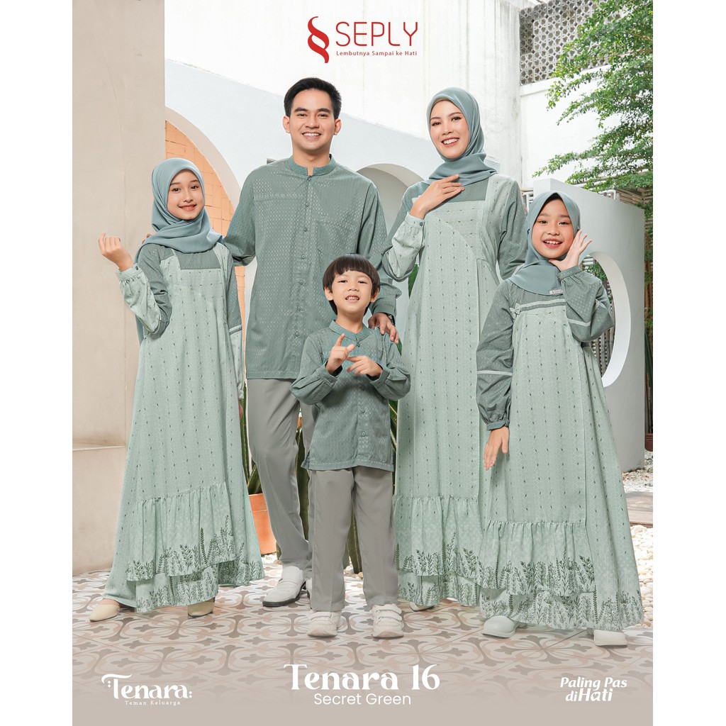 Jual Seply Tenara 16 Secret Green Gamis Koko Dewasa Anak Adem Nyaman ...