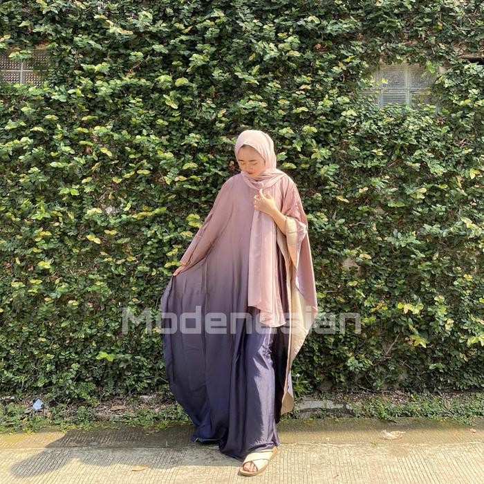 Jual Kaftan Gradasi Gamis Lebaran Idul Fitri Terbaru 2024 Wanita ...