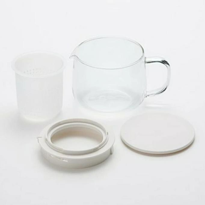 Jual MUJI HEATPROOF GLASS TEA POT TEKO TEH GELAS | Shopee Indonesia